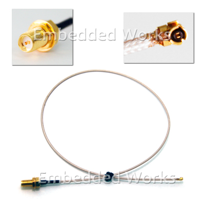 Embedded Works EW-CA11 RF Cable Assembly | u.FL/I-PEX to RP-SMA Female ...