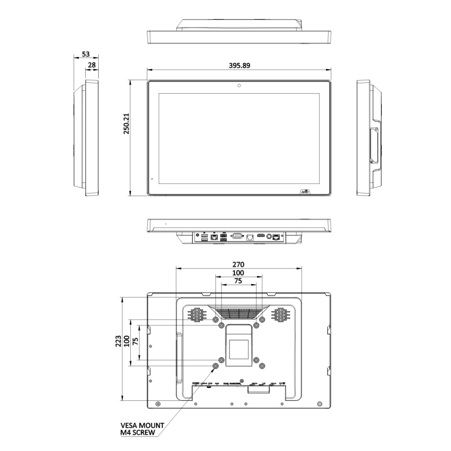 IEI Light Industrial Panel PC | Intel Celeron J3455 | AFL3-W15A-AL-J2/P ...