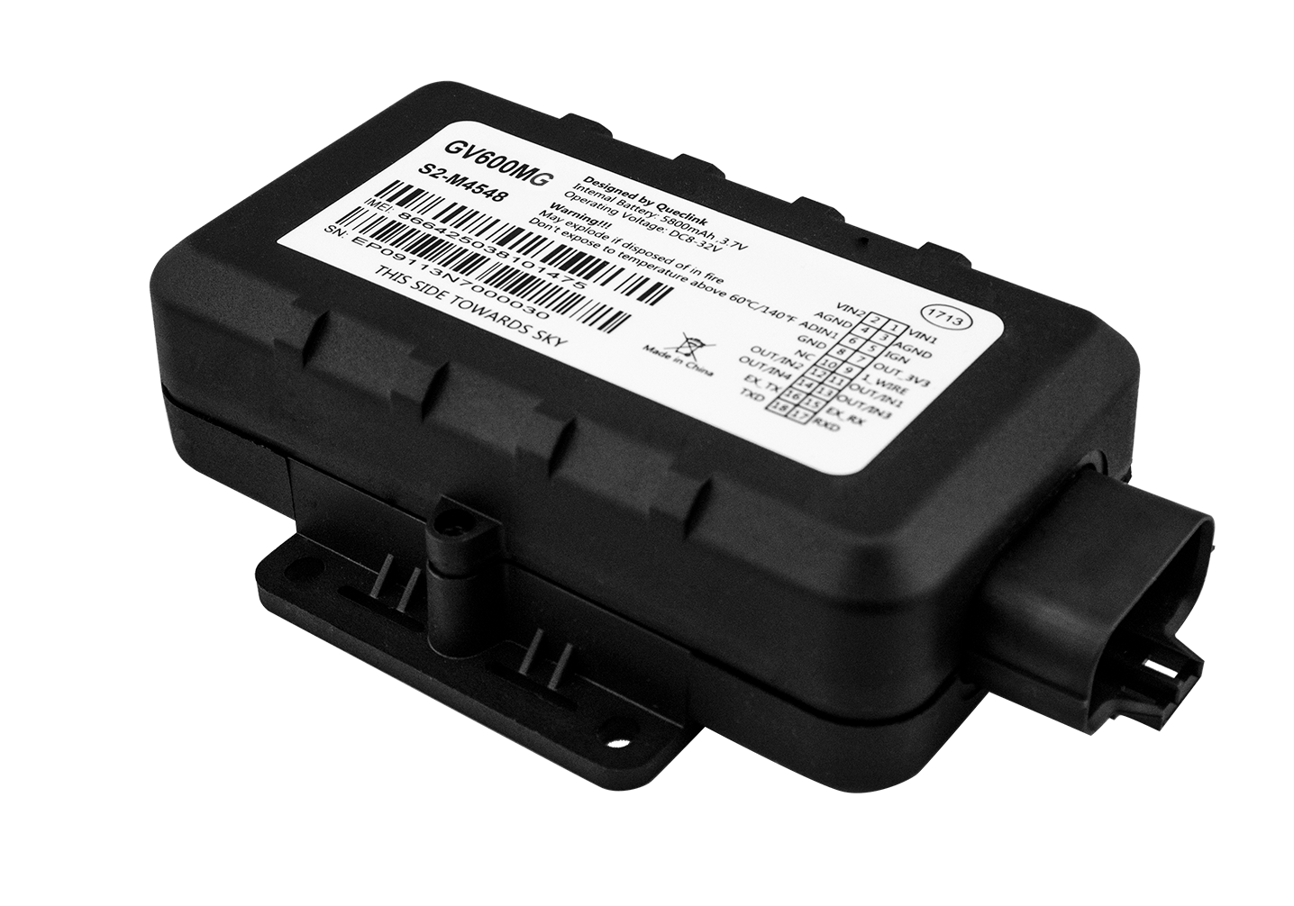 Queclink GV600MG Hardwired Tracker with Rechargeable Long-Life Battery ...