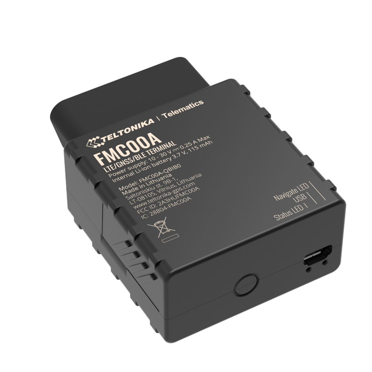 Teltonika FMC00A 4G/LTE Cat 1 OBD-II GPS Tracker | BT/BLE 4.0 | GPS ...