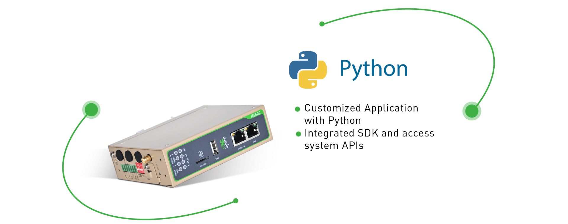 InHand IG502 4G/LTE Cat 1 Cellular Edge Gateway with Python | Extra ...