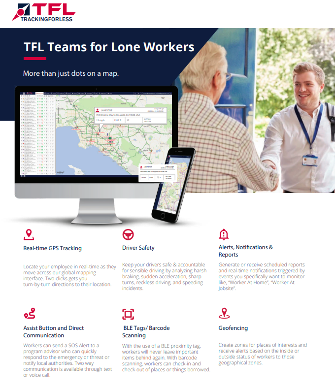 TrackingForLess TFL Teams Annual Subscription | Workforce Monitoring | Real-Time Tracking